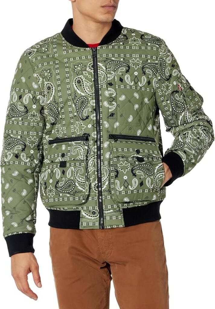 Levi's Men's Quilted Utility Bomber Jacket - Bandana